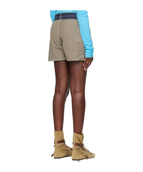 EDWARD CUMING Half-moon Lace-up Swim Trunks