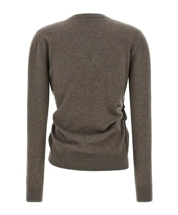 RÓHE Twisted Ballet Asymmetrical Cardigan - Mud