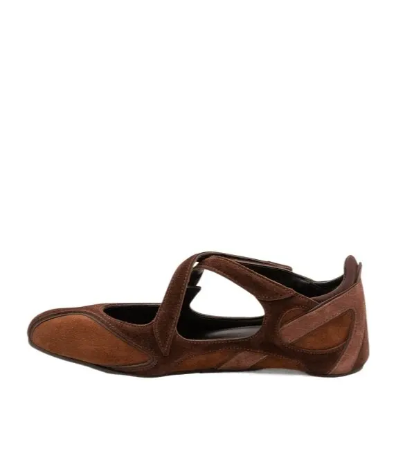Attico Logo Printed Ballet Flats