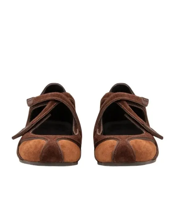 Attico Logo Printed Ballet Flats