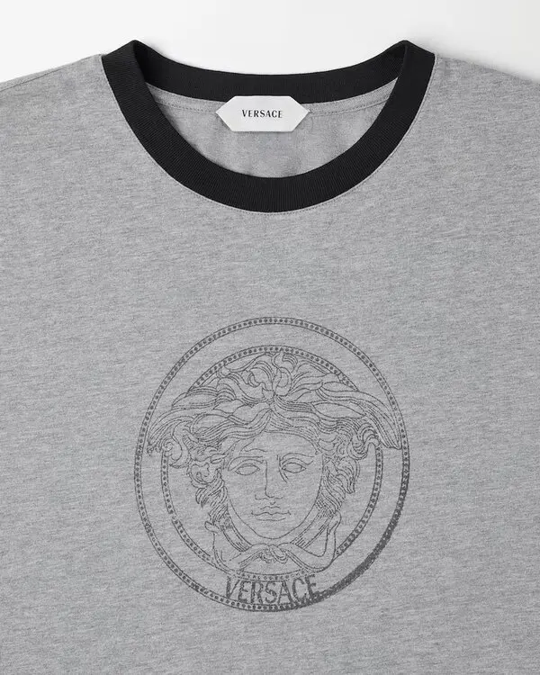 Versace Printed-logo Cotton Jersey T-shirt