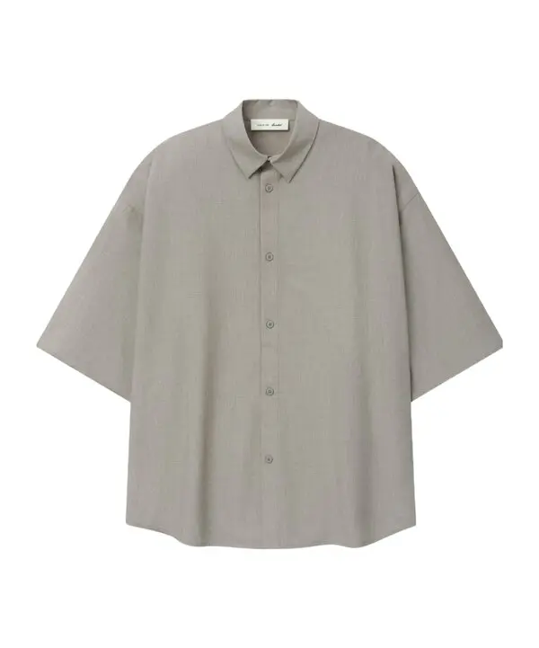 Fear Of God Silk Blend 3/4 Sleeve Button Up Shirt