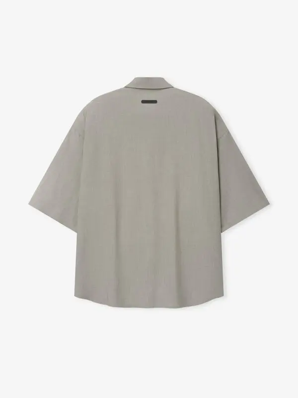 Fear Of God Silk Blend 3/4 Sleeve Button Up Shirt