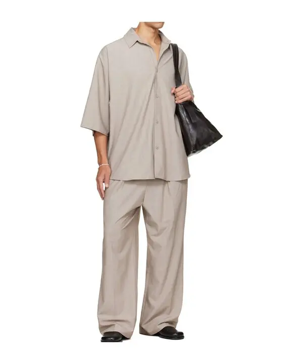 Fear Of God Silk Blend 3/4 Sleeve Button Up Shirt