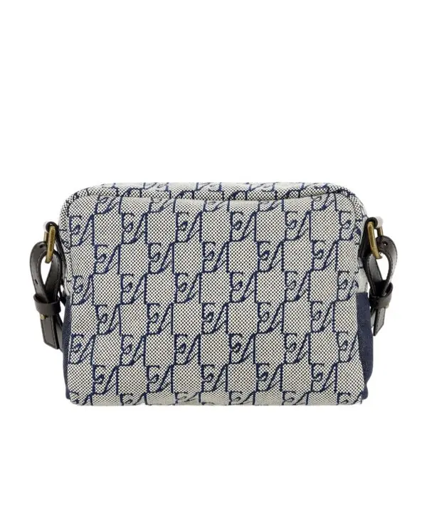 Emporio Armani Crossbody Bag In Monogram Cotton