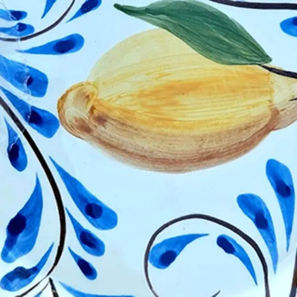 LES-OTTOMANS Ceramic Positano Lemons Dessert Plate