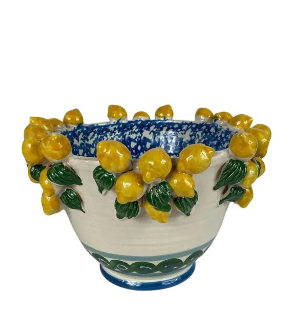 LES-OTTOMANS Ceramic Lemon Salad Bowl - Beige