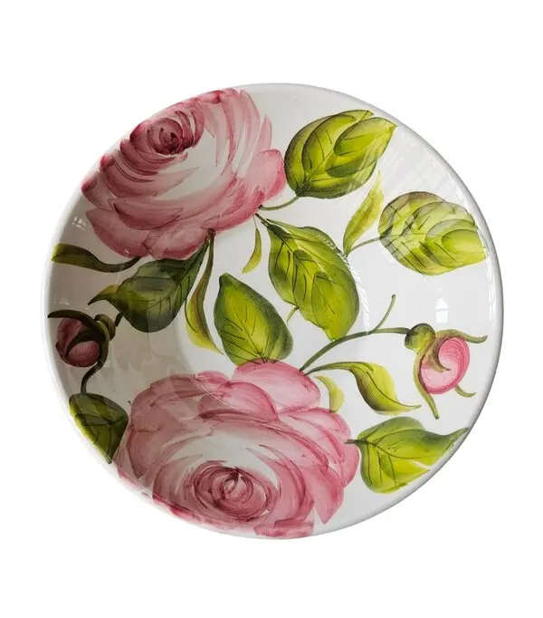 LES-OTTOMANS Ceramic The Roses Cereal Bowl - Pink