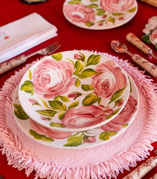 LES-OTTOMANS Ceramic The Roses Bowl