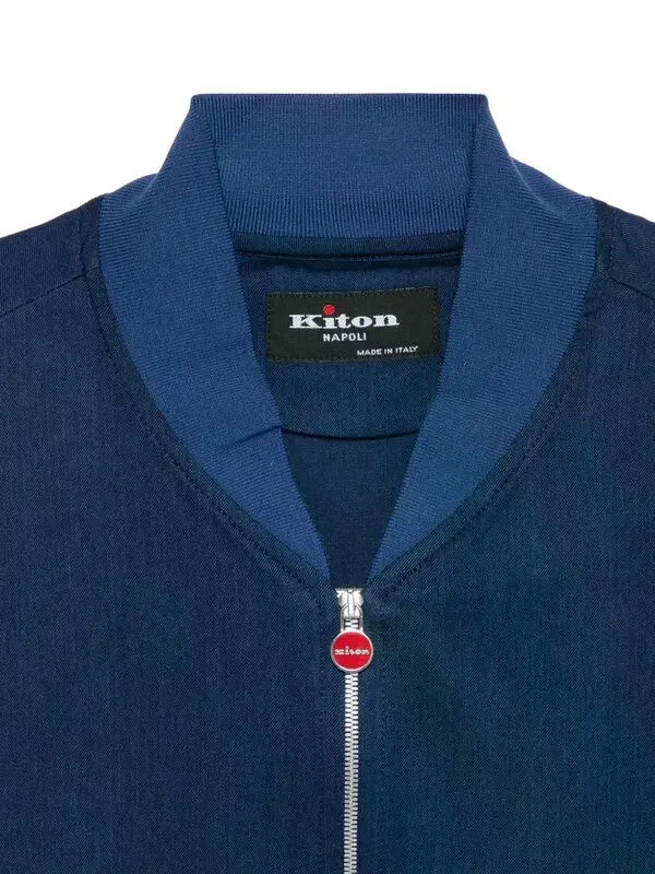 Kiton Zip-fastening Ribbed-trim Jacket