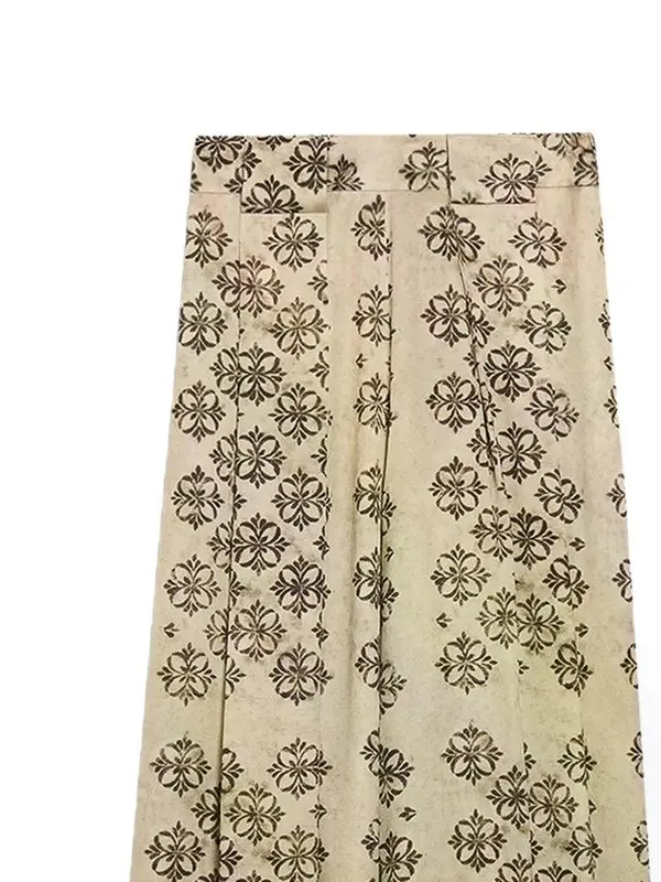 Momoni Aspen Wide-leg Trousers With Geometric Print