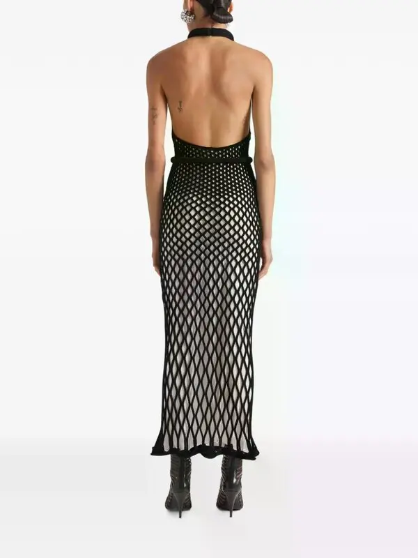 Givenchy Open-knit Halterneck Maxi Dress