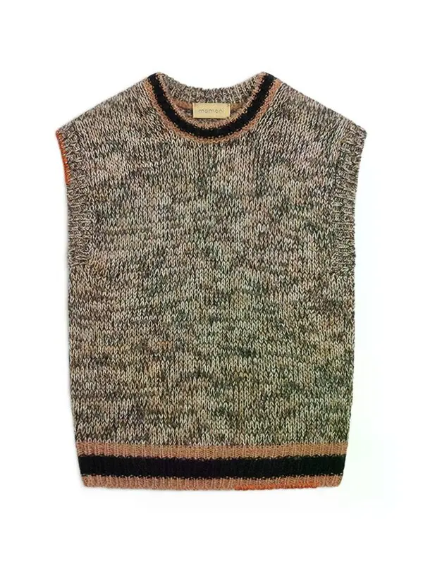 Momoni Lett Mouliné-knit Tank Top - Neutrals