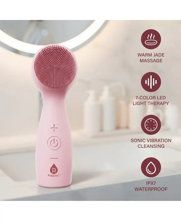 PURSONIC 7 In 1 Led Light Therapy Face Mask And 3 In 1 Facial Cleansing Device