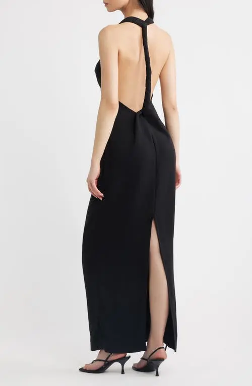 Torn By Ronny Kobo Rachel Halterneck Sheath Dress