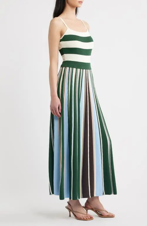 Torn By Ronny Kobo Elena Mixed Stripe Sweater Dress