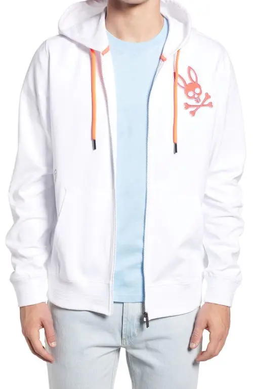 Psycho Bunny Merston Zip Hoodie - White