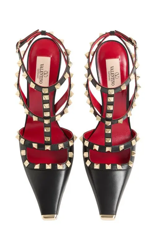 Valentino Garavani Rockstud Ankle Strap Pump