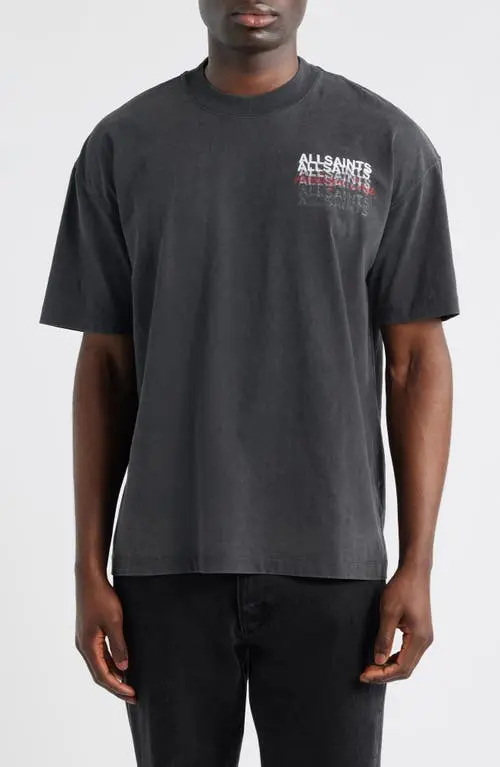 ALLSAINTS Graphene Cotton Graphic T-shirt - Washed Black