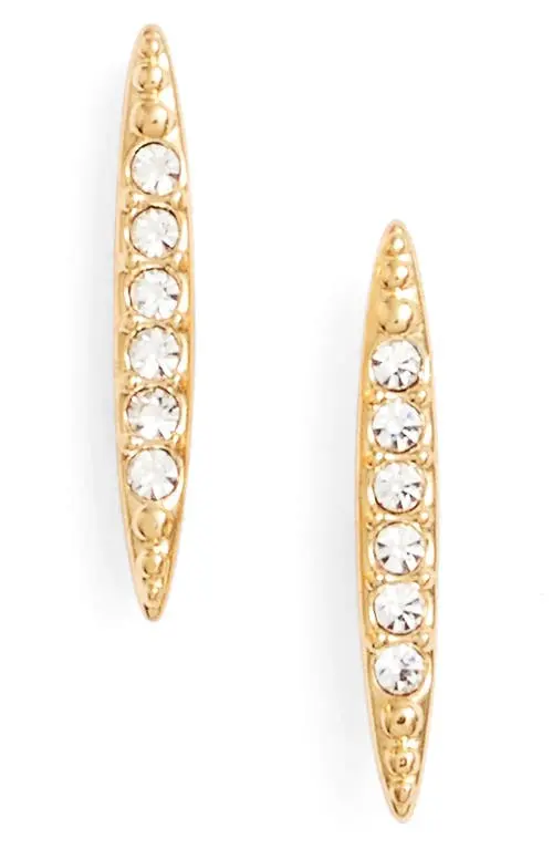 Nadri Pavé Spear Stud Earrings - Gold
