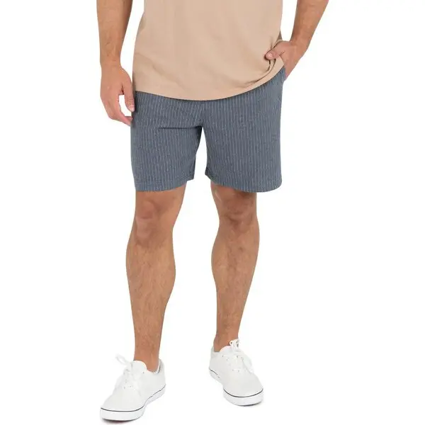 Hurley Raleigh Volley Stripe Cotton & Linen Drawstring Shorts - Monsoon