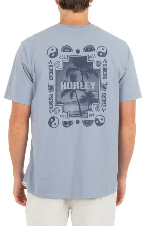 Hurley Window Of Sand Graphic T-shirt - Worker Blue