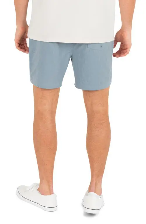 Hurley Volley Solid Cotton Drawstring Shorts - Worker Blue