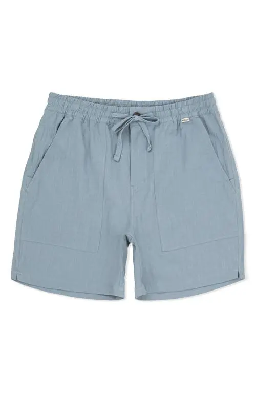 Hurley Volley Solid Cotton Drawstring Shorts - Worker Blue
