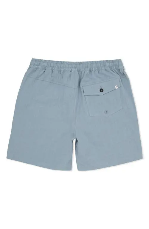 Hurley Volley Solid Cotton Drawstring Shorts - Worker Blue