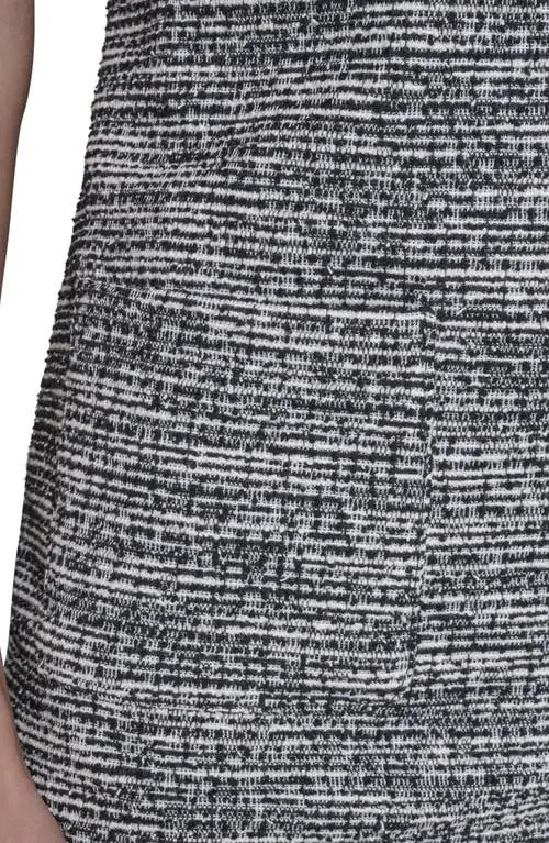 Karl Lagerfeld Paris Embellished Tweed Knit Sheath Dress