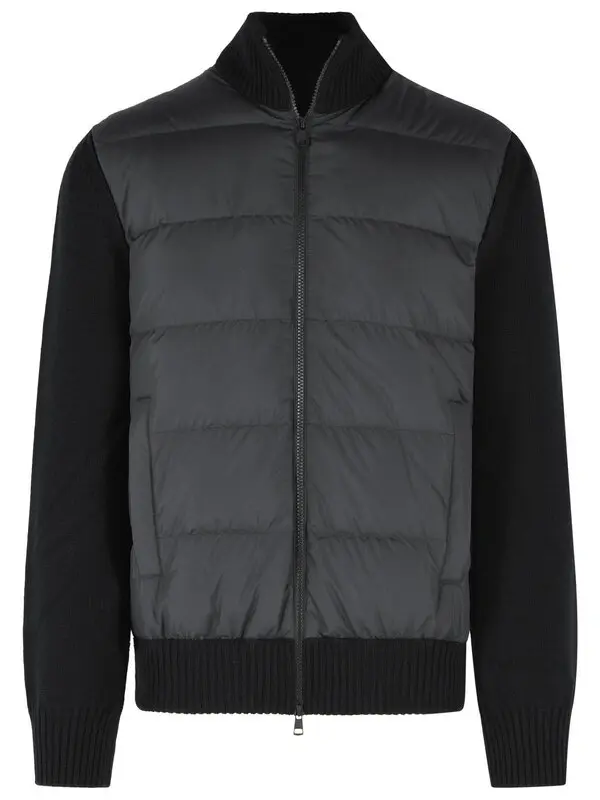 Moncler Virgin Wool Cardigan - Black