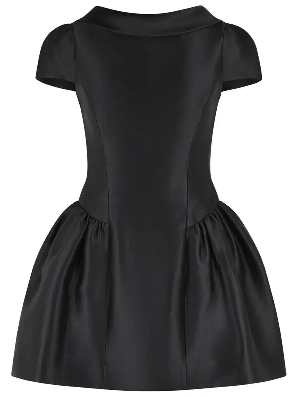 SELF-PORTRAIT Polyester Taffeta Mini Dress - Black