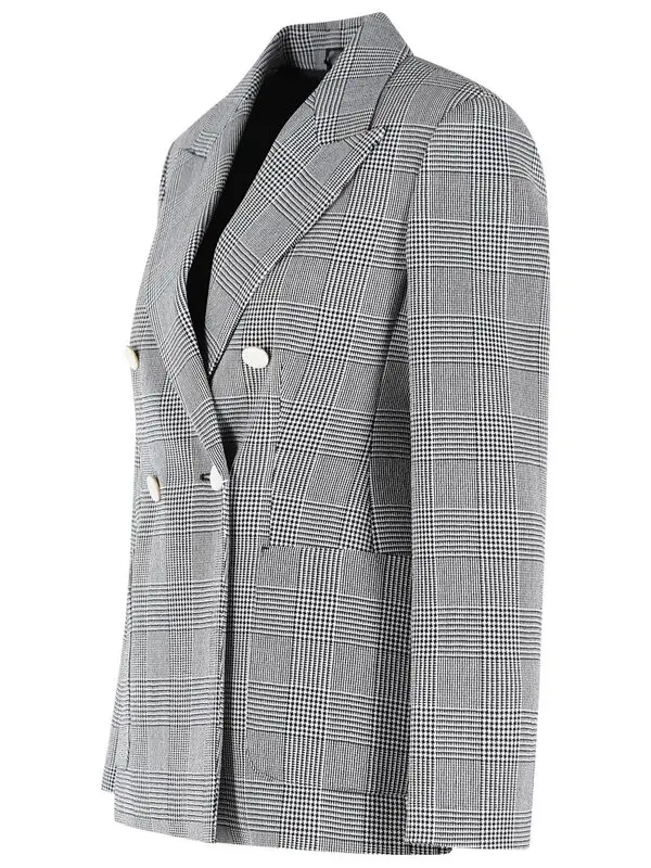 Max Mara Accordion Blazer In Virgin Wool - Blue