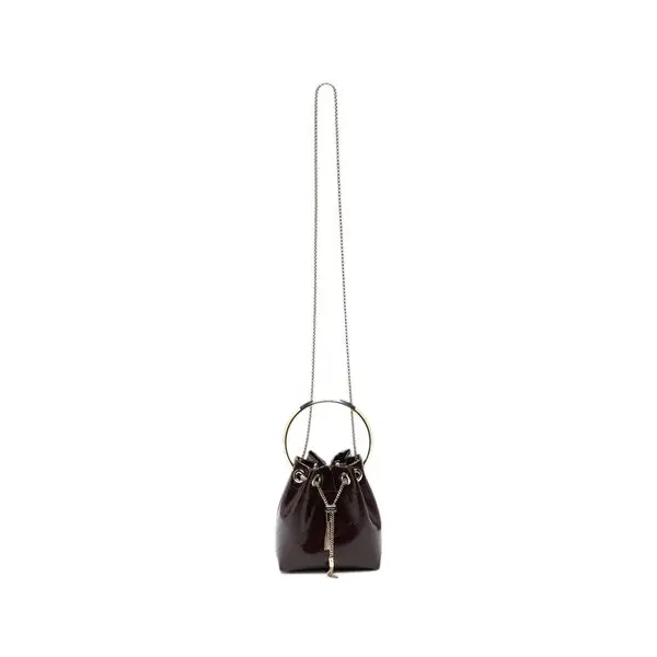 JIMMY CHOO Drawstring Mini Bag With Gold-tone Hardware - Red