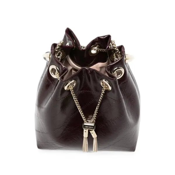 JIMMY CHOO Drawstring Mini Bag With Gold-tone Hardware - Red