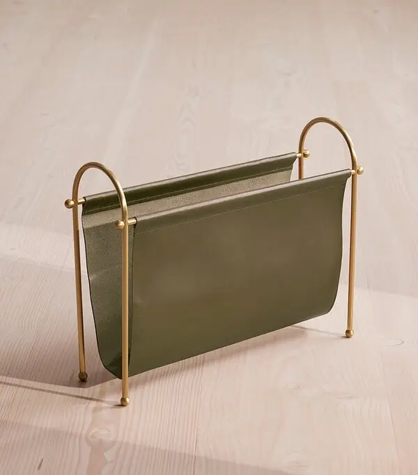 SOHO HOME Leather Meard Magazine Rack
