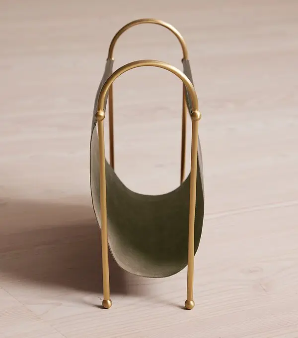 SOHO HOME Leather Meard Magazine Rack