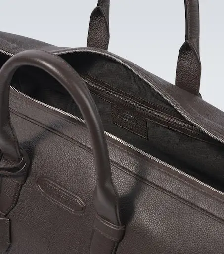 Brioni Leather Duffel Bag