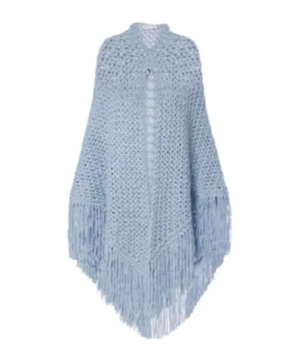 Gabriela Hearst Lauren Fringed Cashmere Shawl - Blue