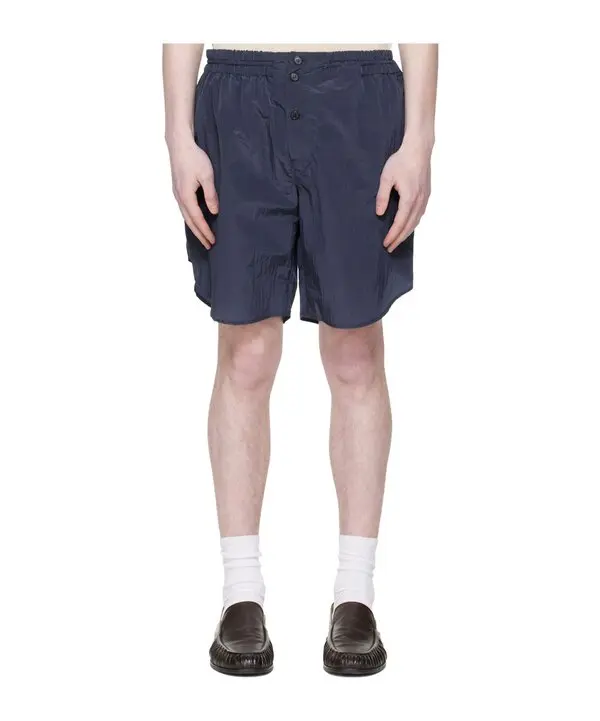 HED MAYNER Curved Elastic Waist Shorts