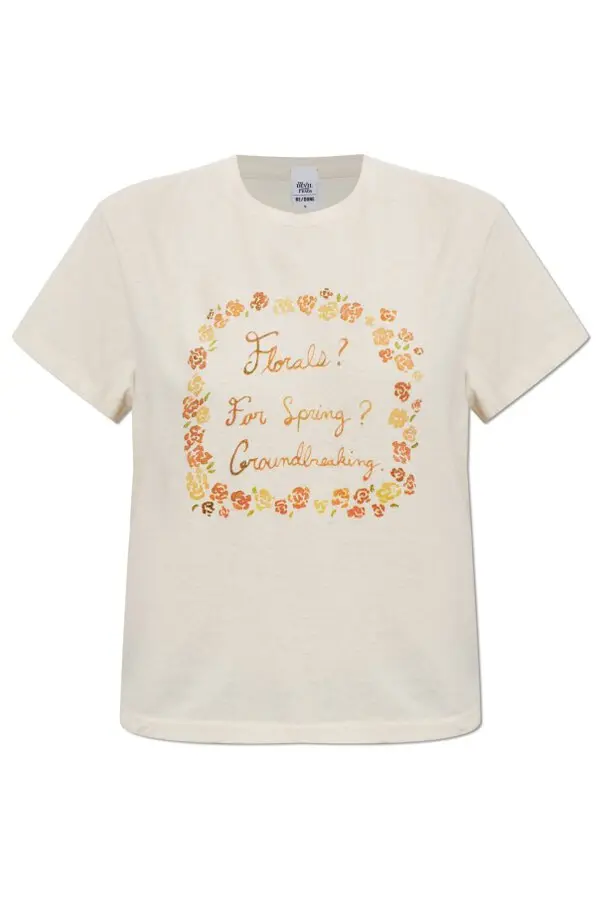 RE/DONE 1950s Boxy Floral Print T-shirt