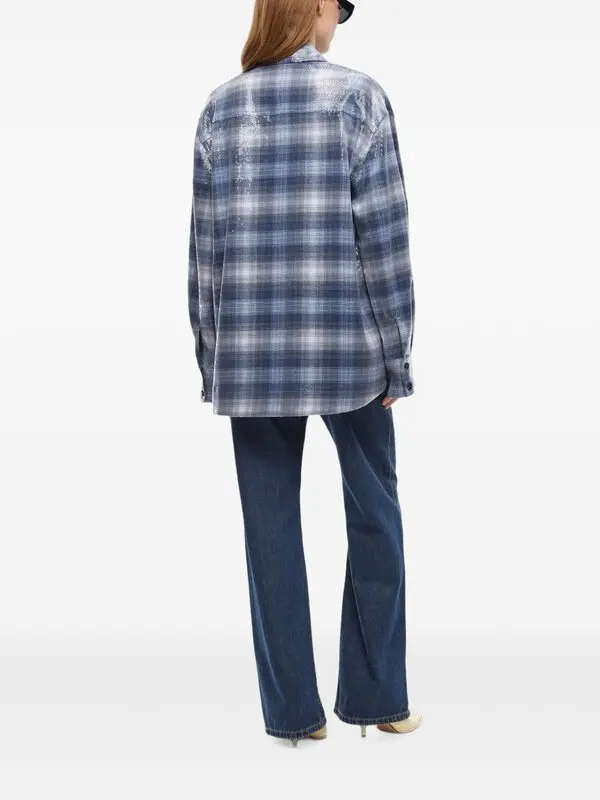 Pinko Orchidea Check Sequin Overshirt - No