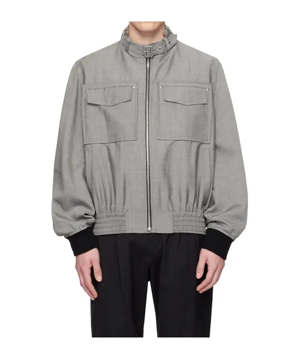 LANVIN Wool Blend Zip-up Casual Jacket