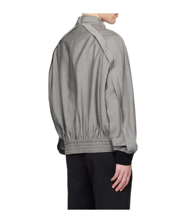LANVIN Wool Blend Zip-up Casual Jacket