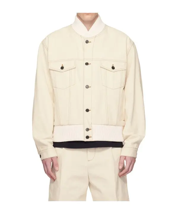 LANVIN Teddy Long-sleeved Casual Jacket - White