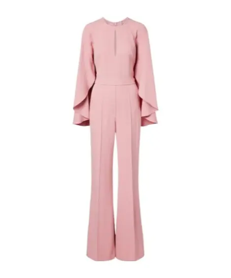 Elie Saab Caped Cady Jumpsuit - Pink