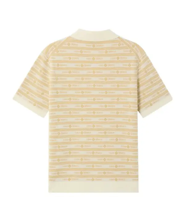 Casablanca Knit Logo Short Sleeve Polo Shirt
