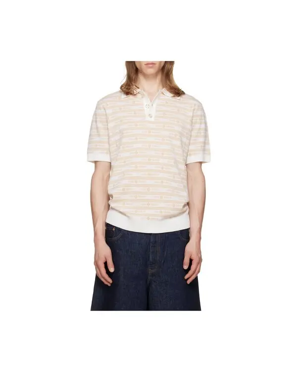 Casablanca Knit Logo Short Sleeve Polo Shirt