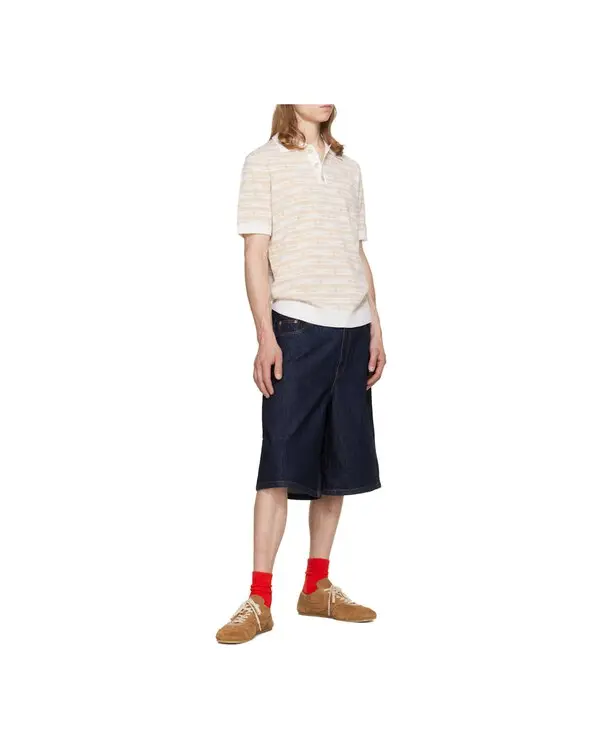 Casablanca Knit Logo Short Sleeve Polo Shirt
