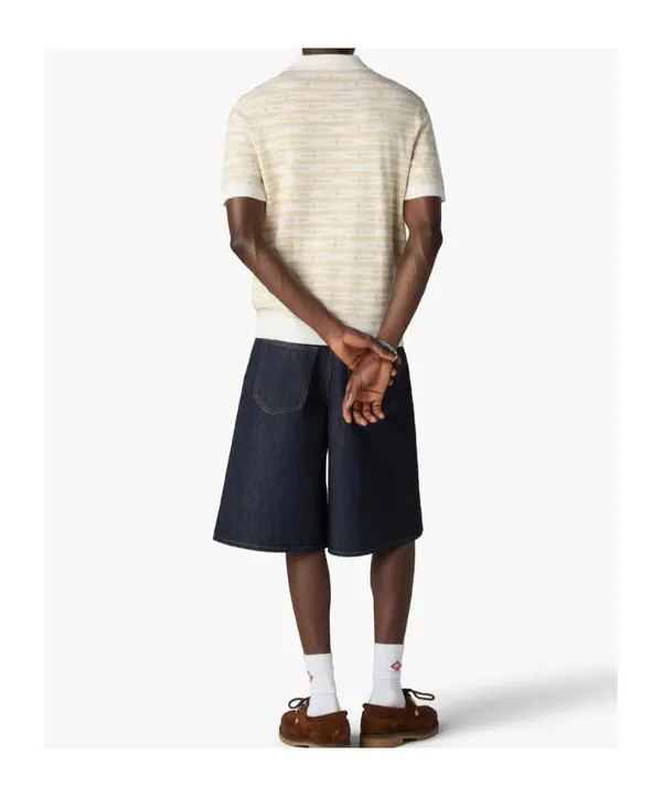 Casablanca Knit Logo Short Sleeve Polo Shirt